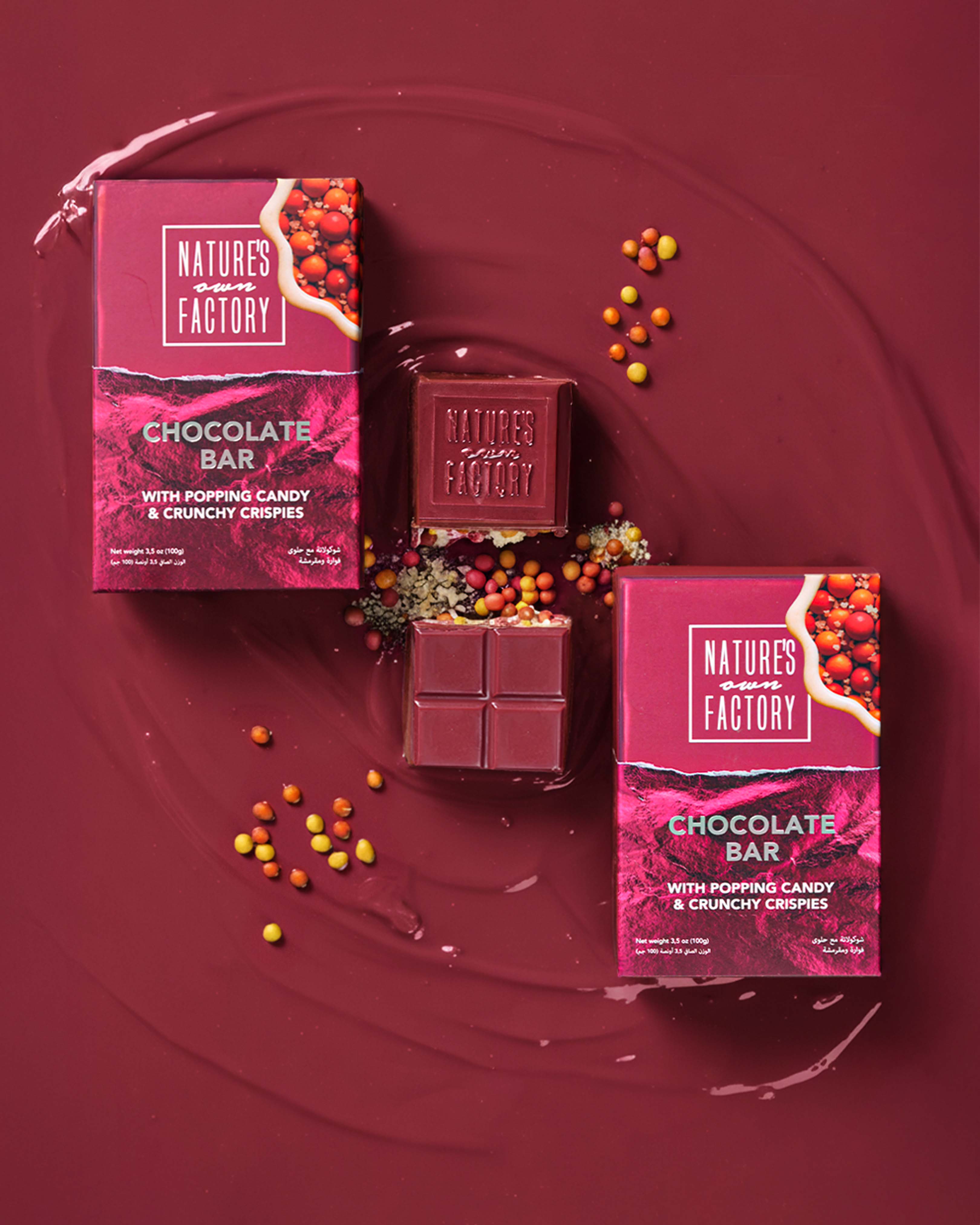 Chocolate Bar with Popping Candy & Crunchy Crispies – Nature's Own Factory